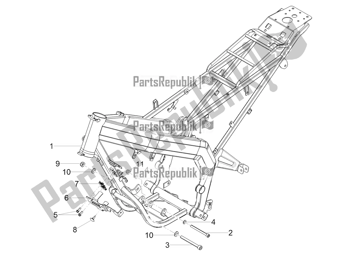 Frame spare parts for Aprilia SX 50 Factory from 2020 | PartsRepublik