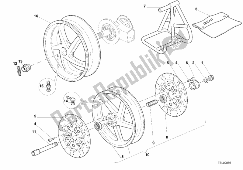 Wheels spare parts for Ducati Superbike (748 RS) from 2001 | PartsRepublik