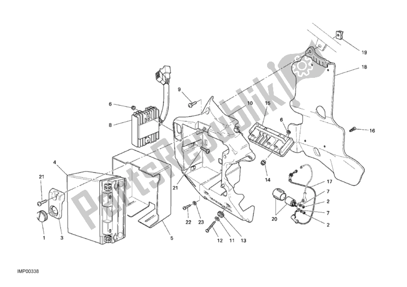 Battery spare parts for Ducati Superbike (749 Dark) from 2006 ...