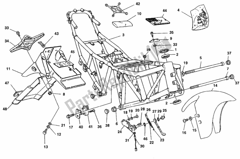 Frame spare parts for Ducati Supersport (900 SS Final Edition) from ...