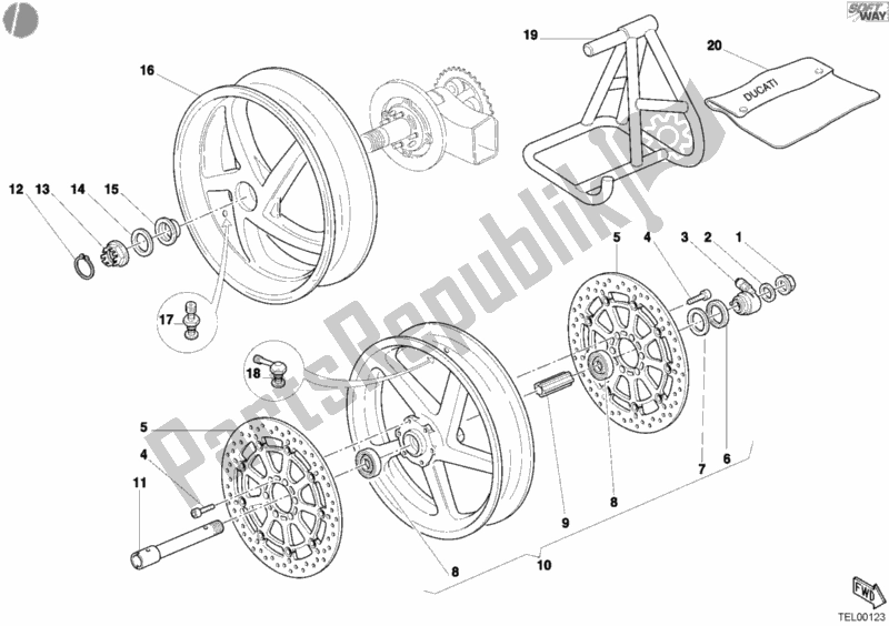 Order wheels spareparts for the Ducati Superbike (998 Final Edition ...