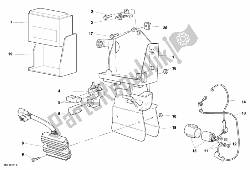 Order battery spareparts for the Ducati Superbike (998 R) at ...