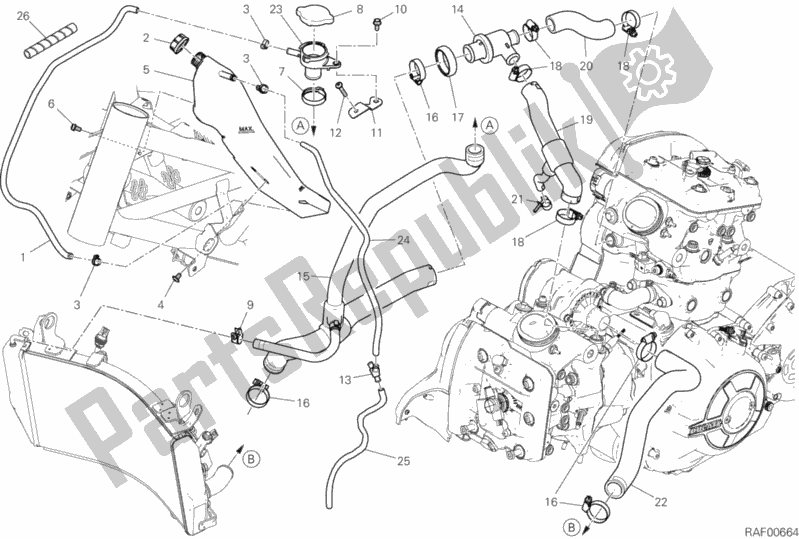 Order cooling circuit spareparts for the Ducati Diavel (Diavel 1260 ...