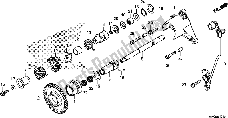 Reverse gear spare parts for Reverse gear GL 1800 (Goldwing Tour Manual ...