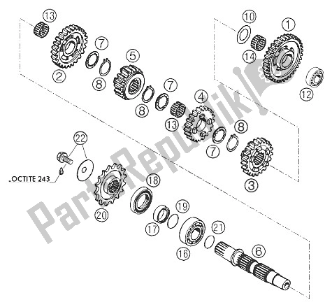 Transmission ii 660 rally 2002 spare parts for KTM 660 Rallye Customer ...