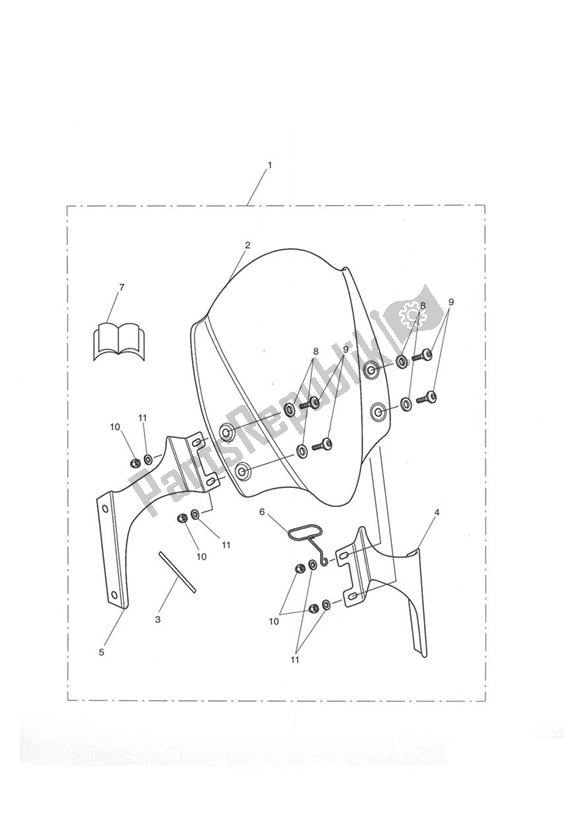 Flyscreen spare parts for Triumph Rocket III, Classic & Roadster from ...
