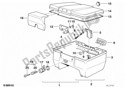 Repuestos baúl 22l para BMW K 75 RT () a partir de 1989 - 1995 ...