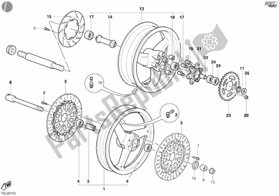Wheels spare parts for Ducati Monster (900) from 2002 | PartsRepublik
