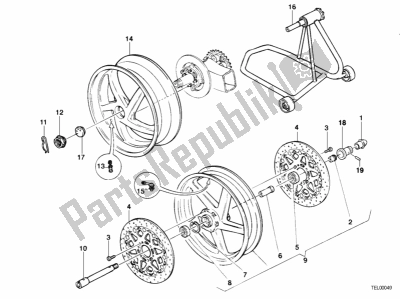 Wheels spare parts for Ducati Superbike (996 RS) from 2001 | PartsRepublik