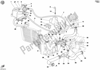 Cooling circuit spare parts for Ducati Superbike (998 Final Edition ...