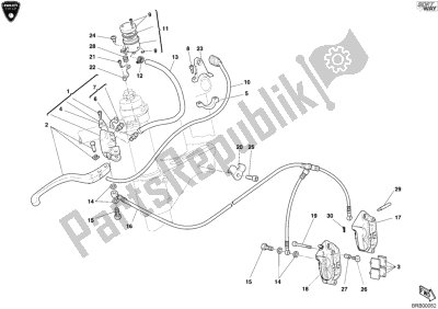 Front brake system spare parts for Ducati Superbike (998 RS) from 2003 ...