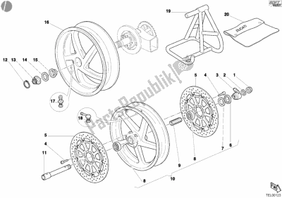 Wheels spare parts for Ducati Superbike (998 S Bayliss) from 2002 ...