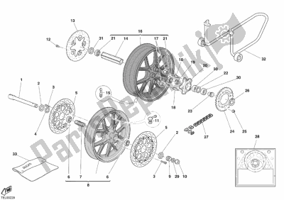 Wheels spare parts for Ducati Superbike (999 R) from 2003 | PartsRepublik
