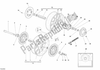 Wheels spare parts for Ducati Superbike (999 R) from 2005 | PartsRepublik