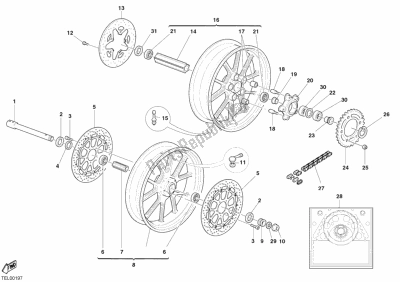Wheels spare parts for Ducati Superbike (999) from 2004 | PartsRepublik