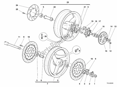 Order wheels spareparts for the Ducati Sport (ST2) at PartsRepublik.com