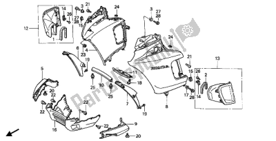 Order fairing spareparts for the Honda PC 800 at PartsRepublik.com