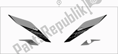 Decal spare parts for KTM 790 Duke Black (EU) from 2018 | PartsRepublik