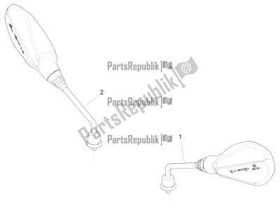 Driving mirror/s spare parts for Piaggio Piaggio 1 Moped from 2021 ...
