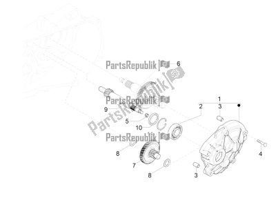 Reduction unit spare parts for Piaggio ZIP 100 4T (Apac) from 2019 ...