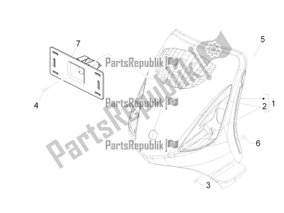Front shield spare parts for Piaggio ZIP 100 4T (Apac) from 2021 ...