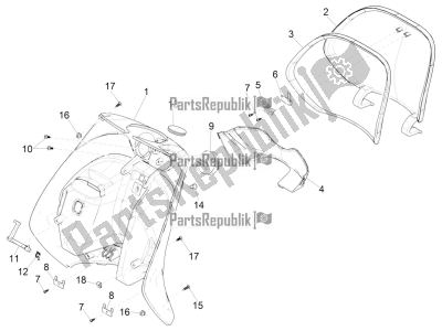 Front glove-box - knee-guard panel spare parts for Piaggio ZIP 50 4T ...