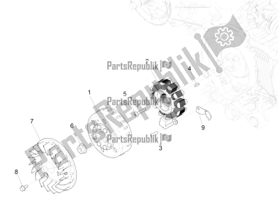 Order flywheel magneto spareparts for the Piaggio ZIP 50 4T at ...