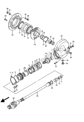 Propeller shaft & final drive gear spare parts for Suzuki GSX 1100G ...