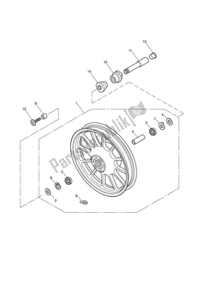 Front wheel spare parts for Triumph America EFI UP TO VIN 468389 from ...