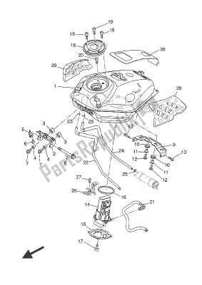 Fuel tank spare parts for Yamaha XSR 700 from 2016 | PartsRepublik