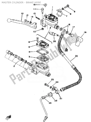 Order master cylinder - brake hose spareparts for the Yamaha RD 400 at ...