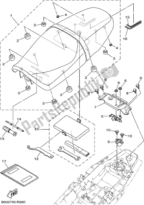 Order seat spareparts for the Yamaha XSR 900 AK (MTM 850K at ...